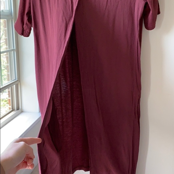 Zara | Tops | Zara Maroon Tunic With Open Back S | Poshmark